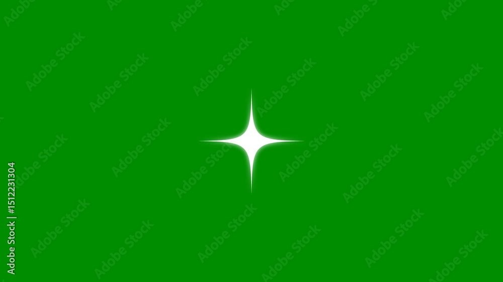 Twinkling Stars Animation White Cartoon, flat, vector, stars blinking ...