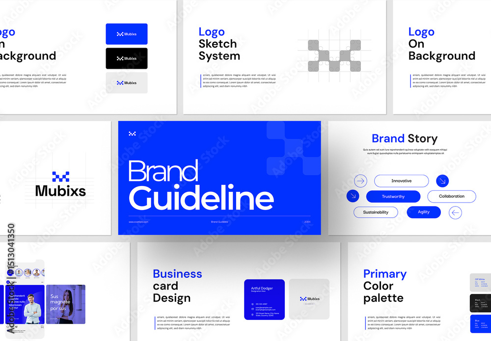 Modern Company Brand Identity Guidelines Template Stock Template ...