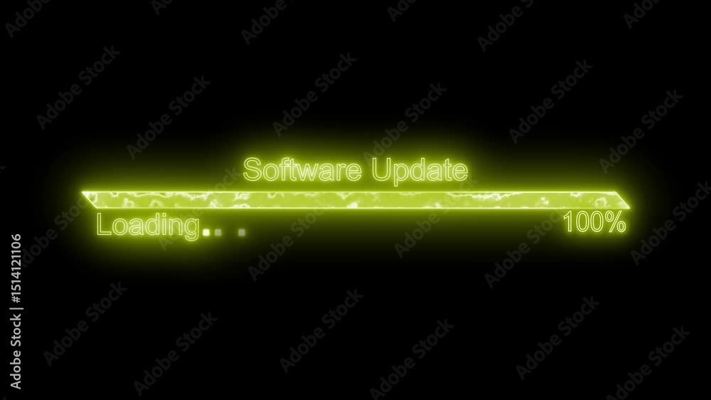 Glowing Software Update Progress Bar Animation, Smooth Animated Glowing ...