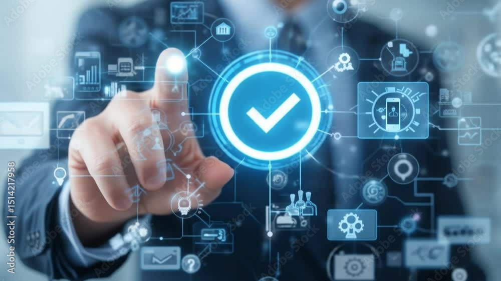 Workflow and flowchart. Business process automation BPA technology ...