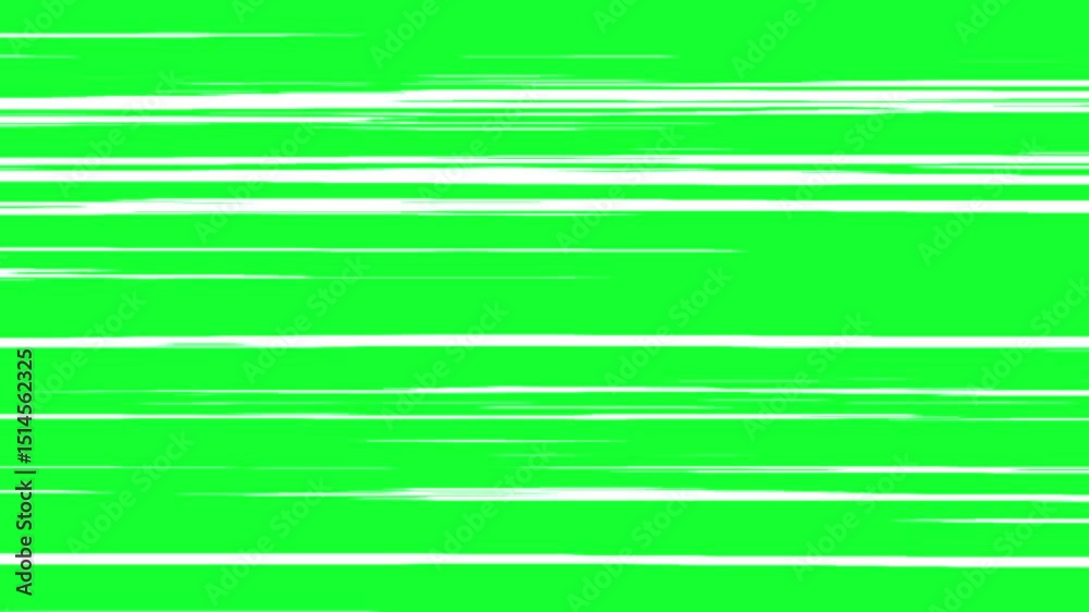 White speed lines isolated on a green screen. Manga, anime-style comic ...