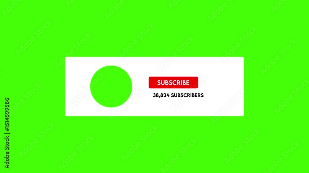 Animated Subscribers Count with Red Subscribe Button and Profile on ...