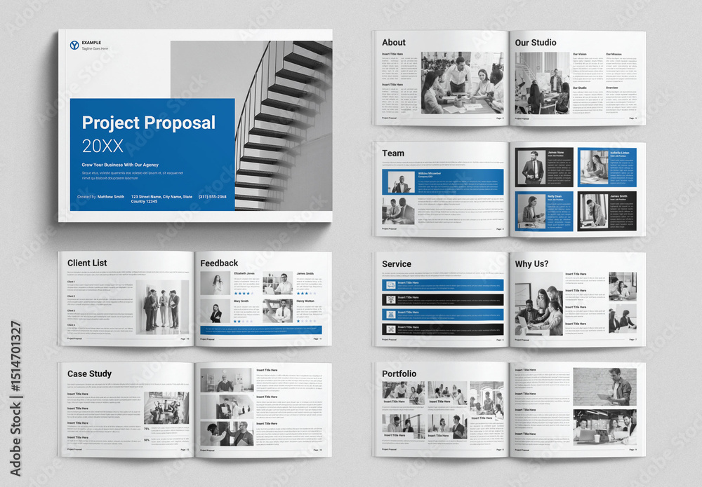 Modelo de Project Proposal Template Landscape do Stock | Adobe Stock