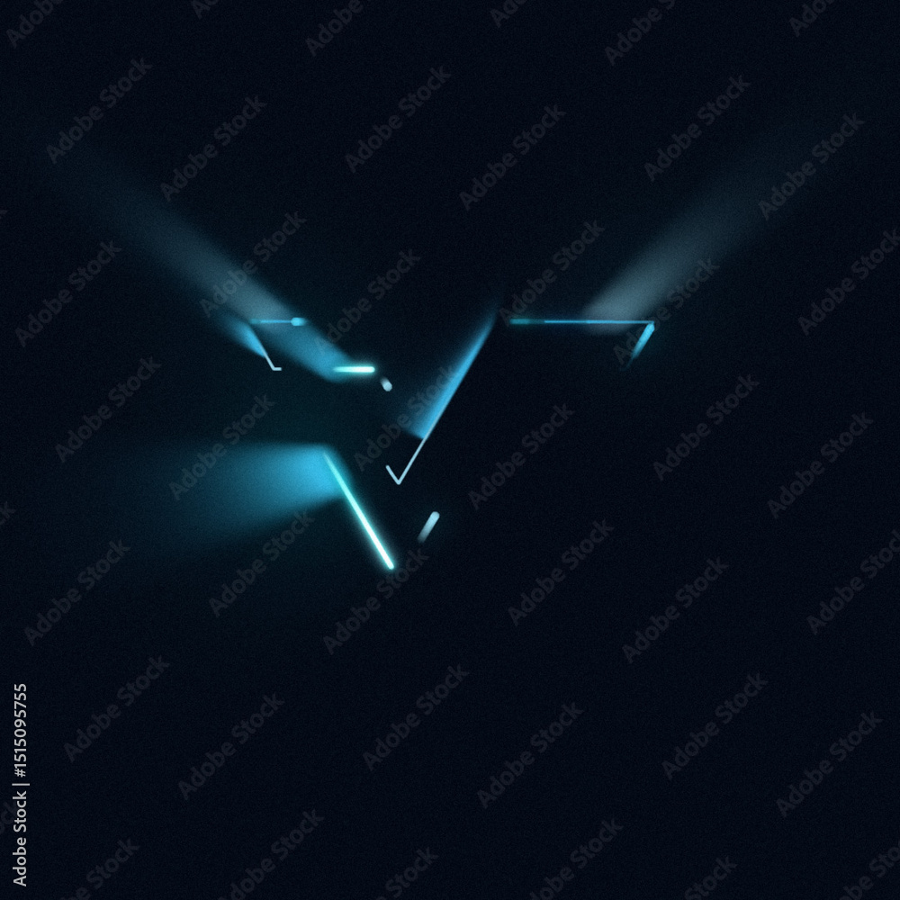 Outline Glow Light Square Logo Reveal 291 Stock Template | Adobe Stock