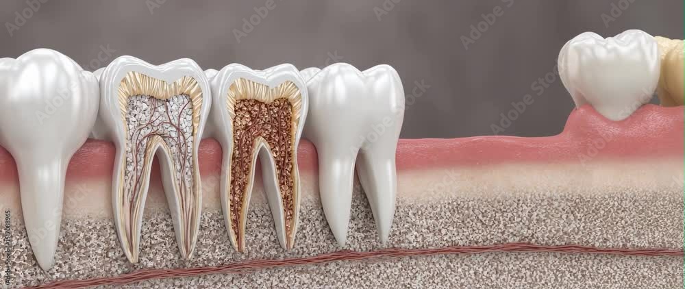 Anamorphic video Dental anatomy and structure. A detailed model of ...