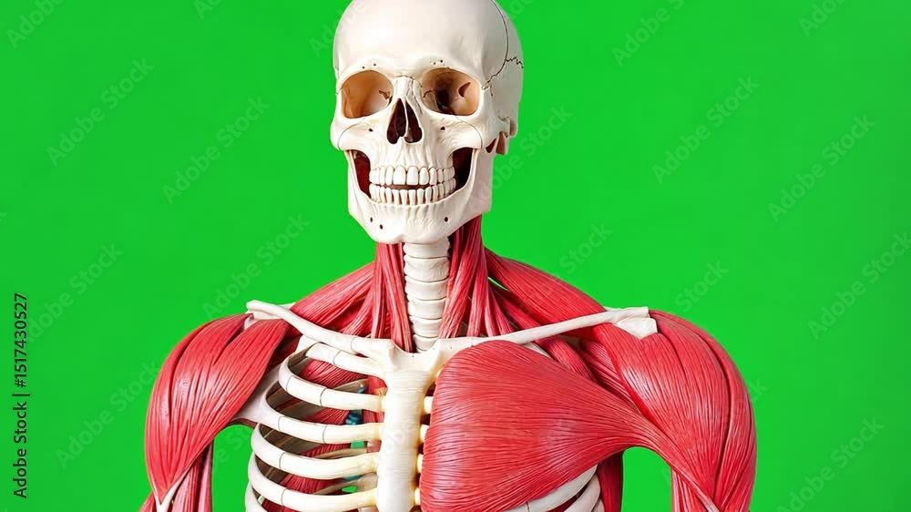Detailed Human Anatomy Model with Visible Muscles and Skeleton on ...