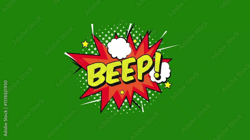 Beep! pop up art in comic style Expressions, Retro Cartoon Comic text ...