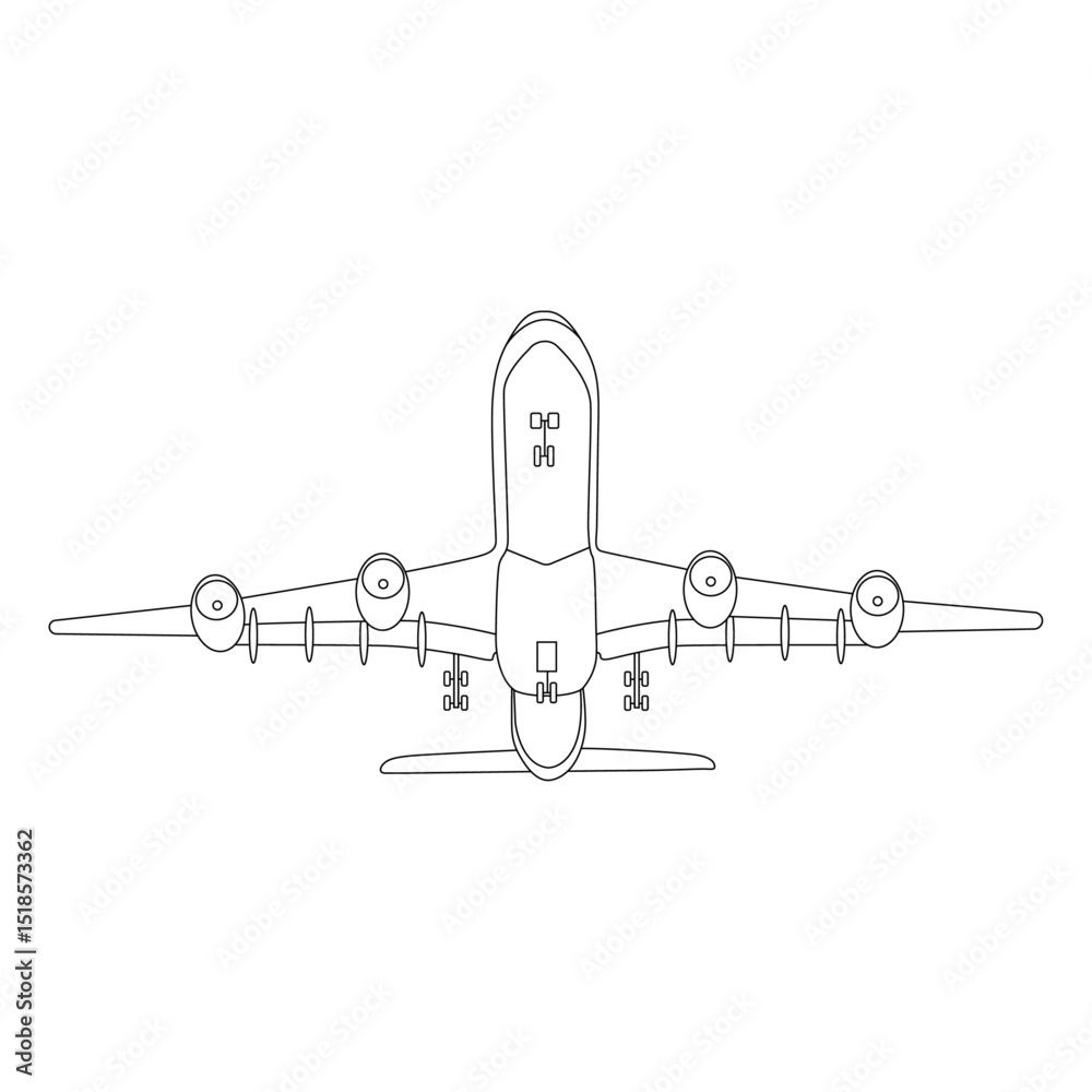 Poster Airplane taking off line art vector design – Wall Art | UkPosters