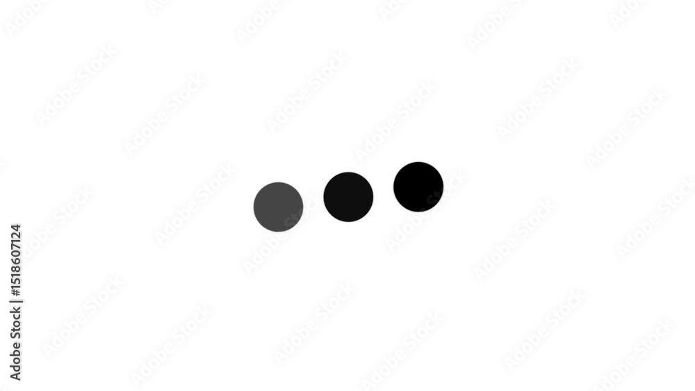 Typing loading dots on transparent background with alpha channel ...
