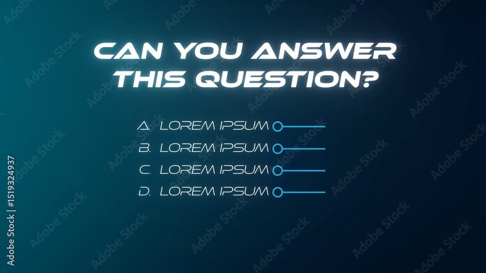 Quiz Questions & Answers Tv Game Show Stock Template | Adobe Stock