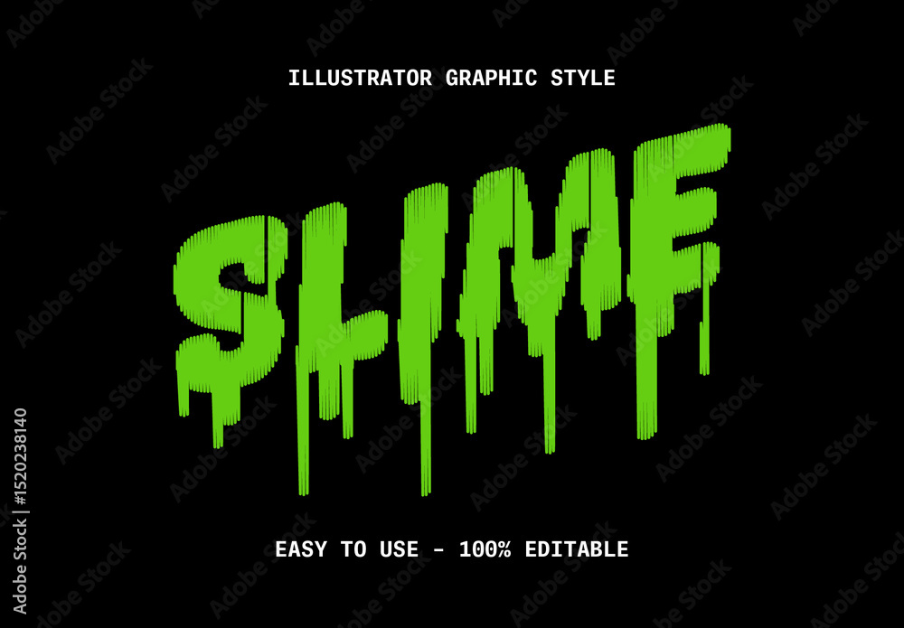 Green Neon Slime Font Dripping Horror Gooey Text Effect Stock Template ...