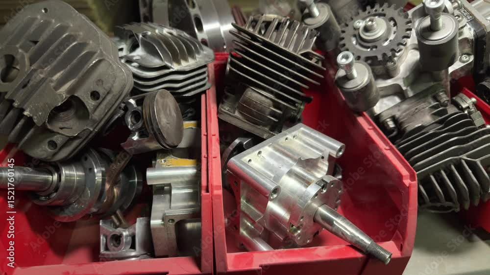 Internal combustion engine parts, cylinders, pistons, cylinder heads ...