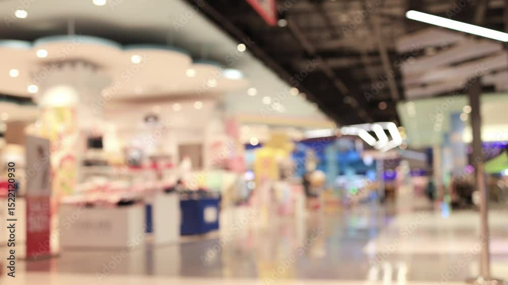 abstract blur scene shopping mall background with interior view ...