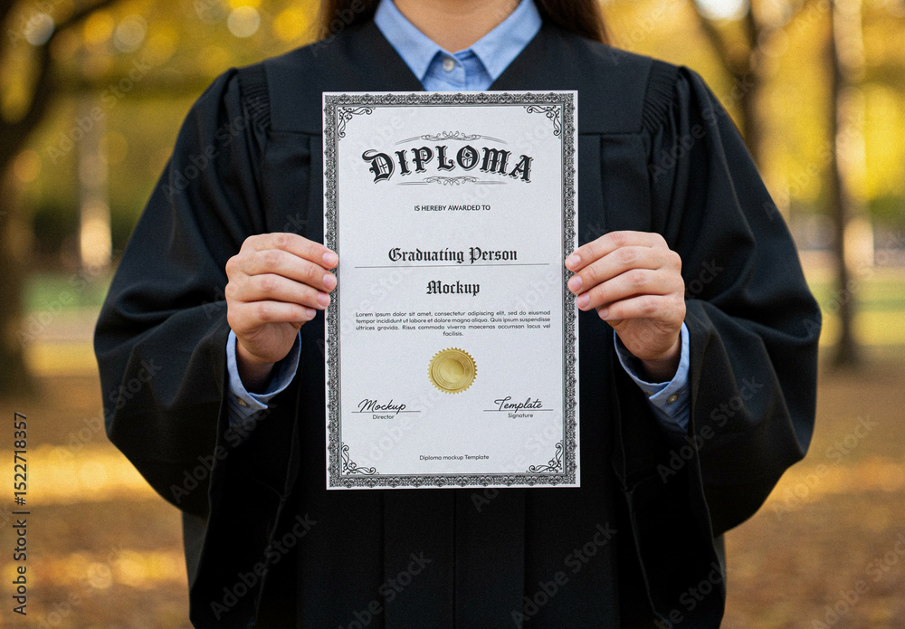 Graduation Diploma Mockup Stock Template | Adobe Stock