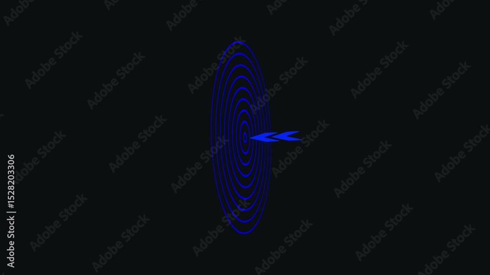 Abstract technology wireless signal icon animation with Black ...
