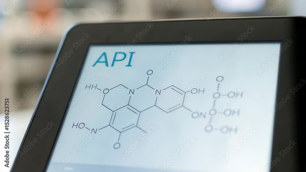 Pharmaceutical active ingredient API chemical structure molecule drug ...