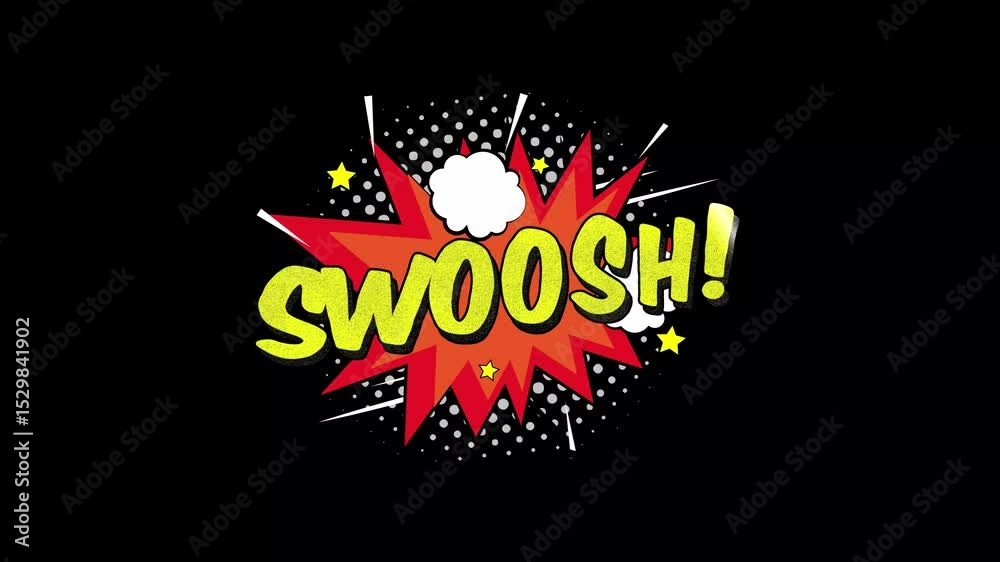 Swoosh! pop up art in comic style Expressions, Retro Cartoon Comic text ...