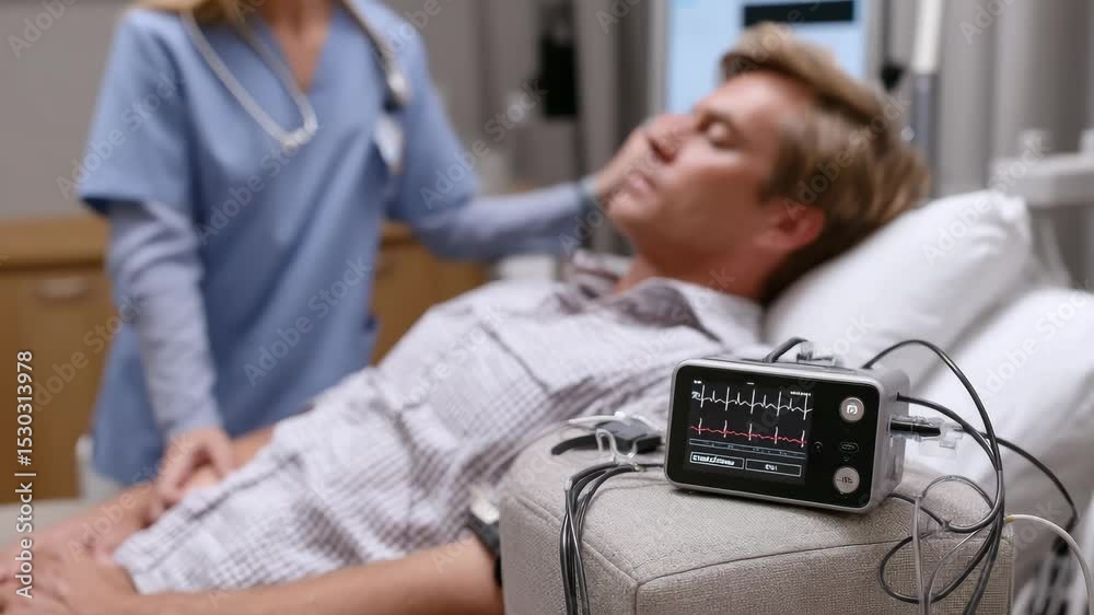 Vagus nerve concept ,Patient monitoring hospital setting with medical ...