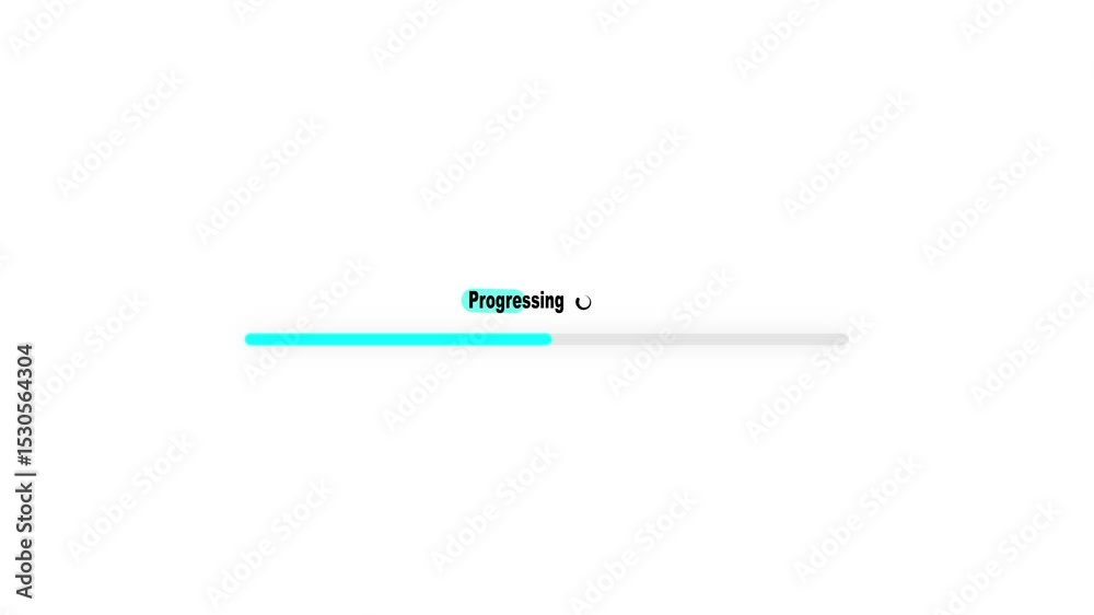 Dynamic progress bar animation, futuristic UI loading, Progress ...