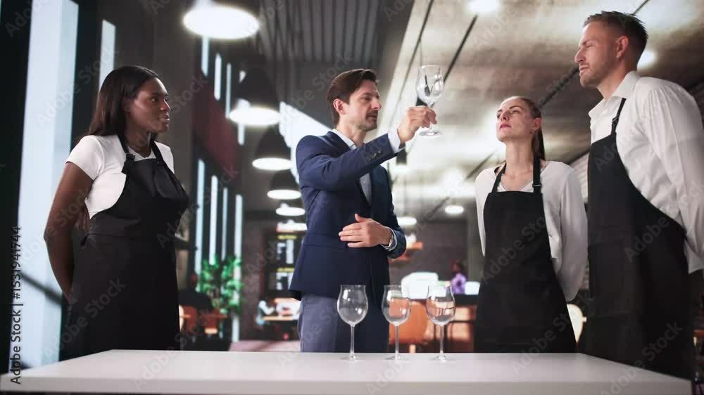 Hospitality Training. Staff Manager Meeting Stock Video | Adobe Stock