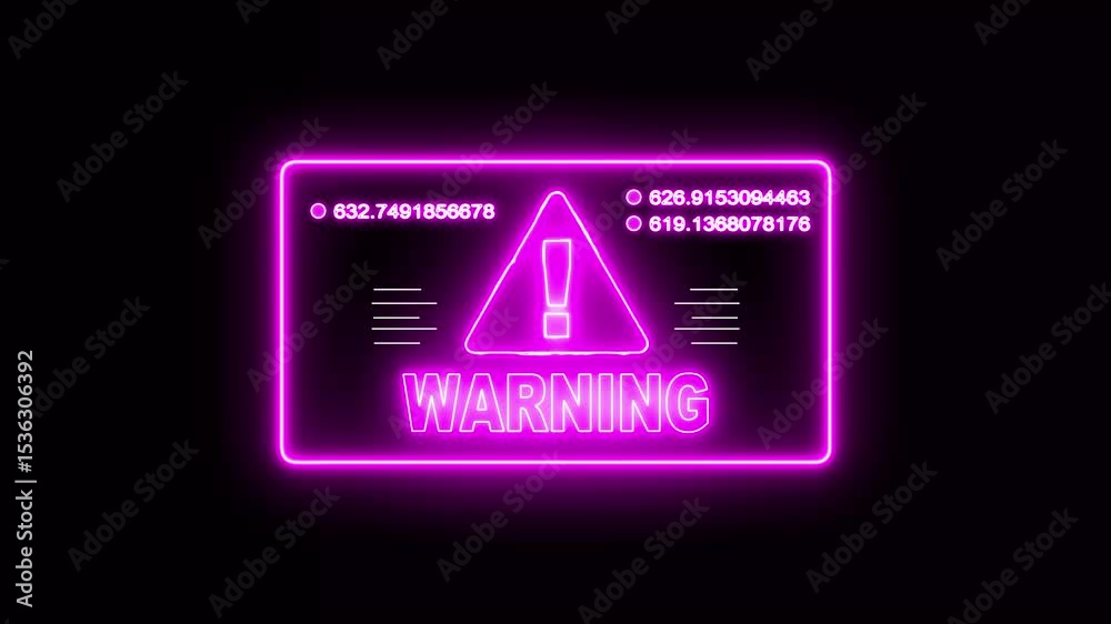 Warning security breach computer hacking warning message hacked Warning icon on the screen ...