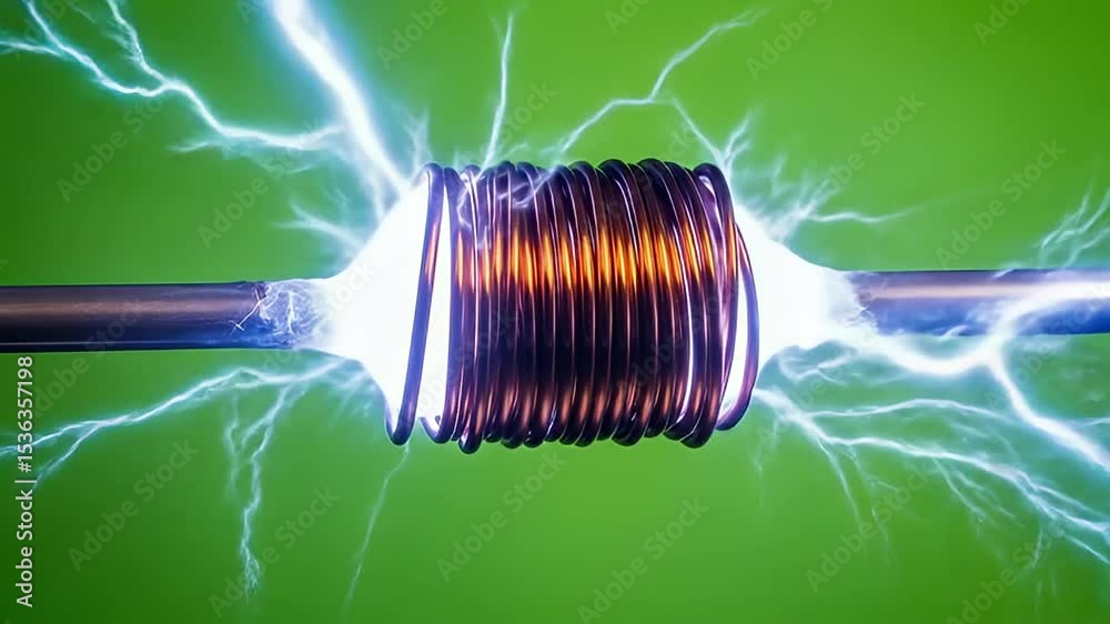 Electric discharge green screen powerful coil discharge with plasma ...