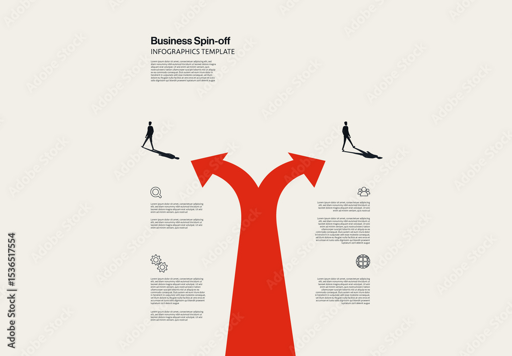 Business Spin-off Vertical Infographic Template with Minimal ...