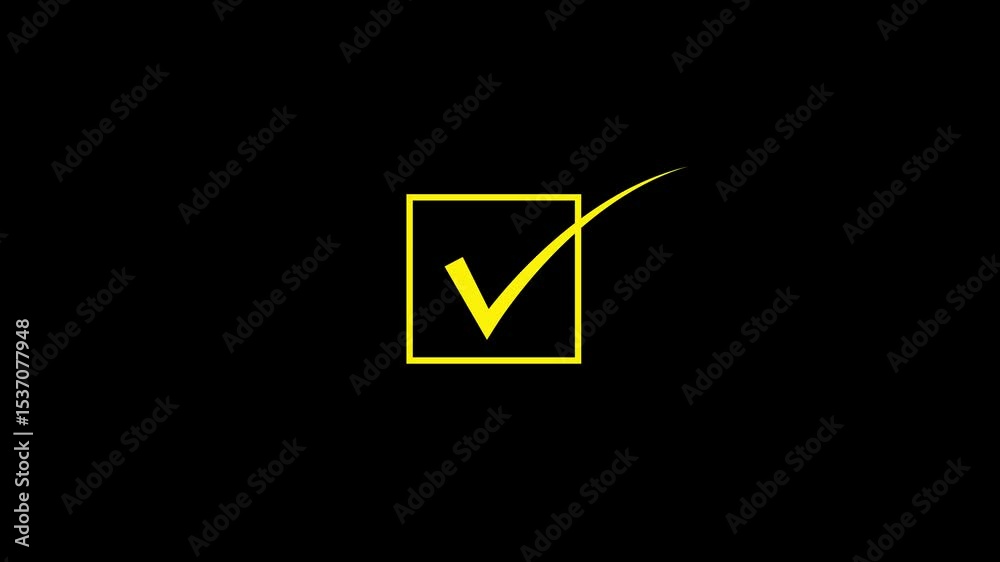 Futuristic Green Tick Animation in Dark Mode, Confirmation Check Mark ...