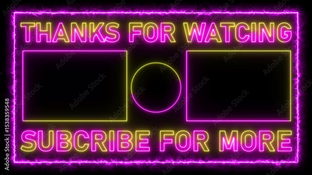 Live Streaming Overlay Subscribe text Animation On Air Neon Glow Sign ...