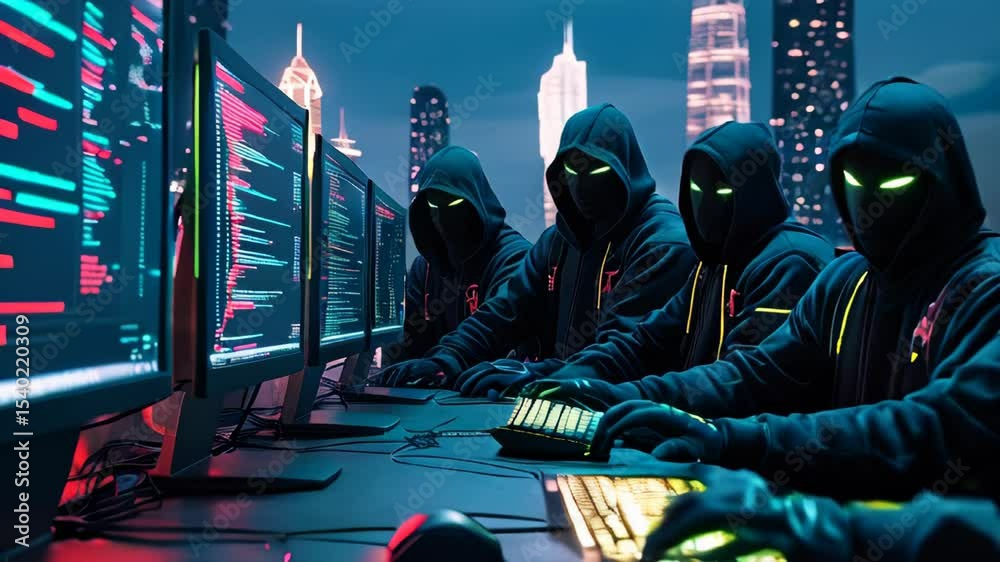 A shadowy group of hooded, anonymous hackers involved in cybercrime ...