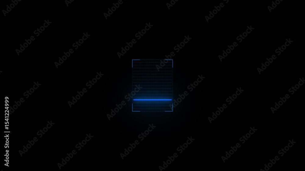 High-Tech Fingerprint Reader | Security Access Animation. Digital ...