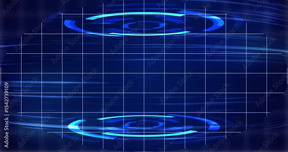 Video „Virtual 3d hud moving background 4K. Circular interface on top ...