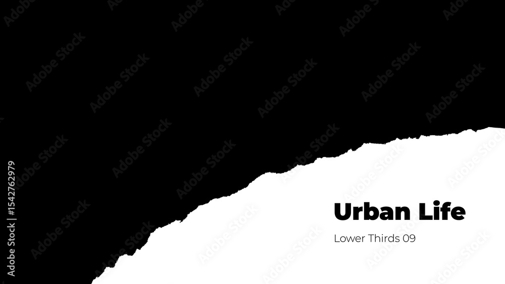 Ripped Paper Lower Third 09 Stock Template | Adobe Stock