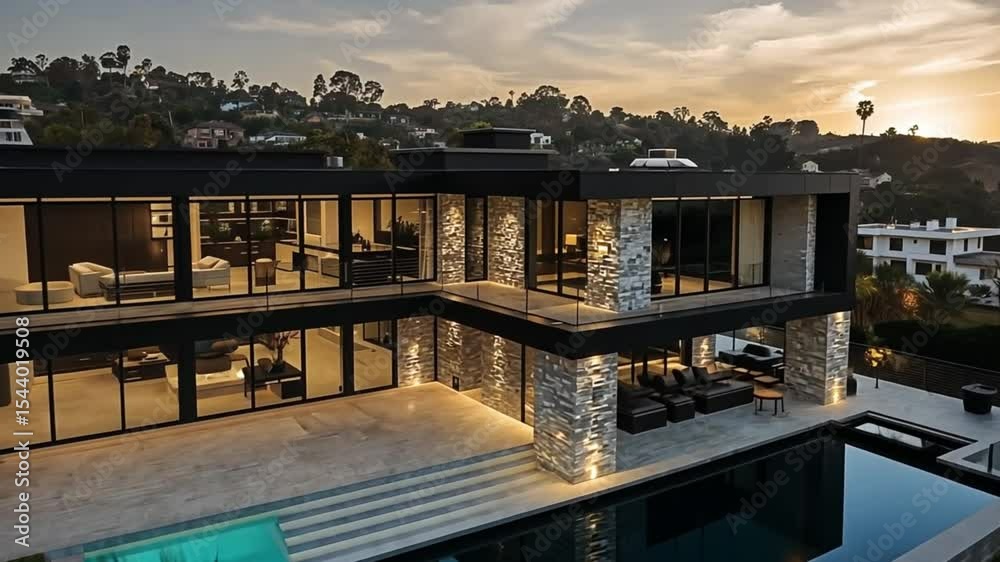 Luxury Modern Mansion Hilltop Estate with Infinity Pool and Stunning ...