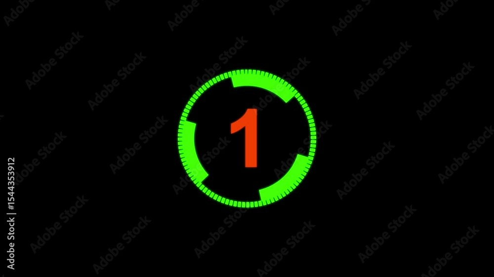 Glowing circle counting down 3,2,1, go animated countdown 3,2,1,go ...