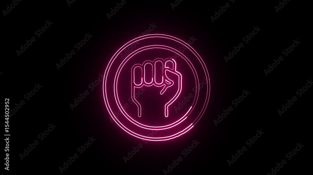 Animated no racism icon with unity and equality symbols loop for ...