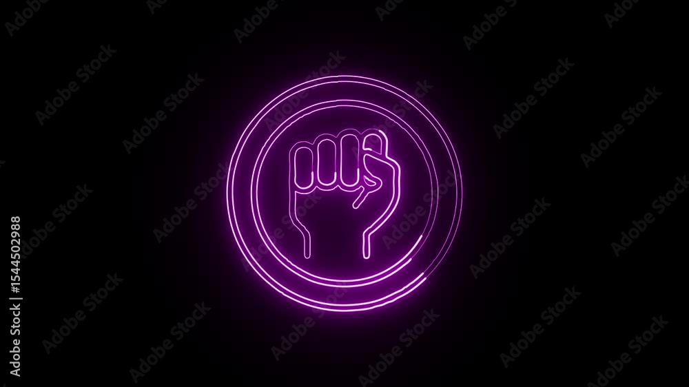 Animated no racism icon with unity and equality symbols loop for ...