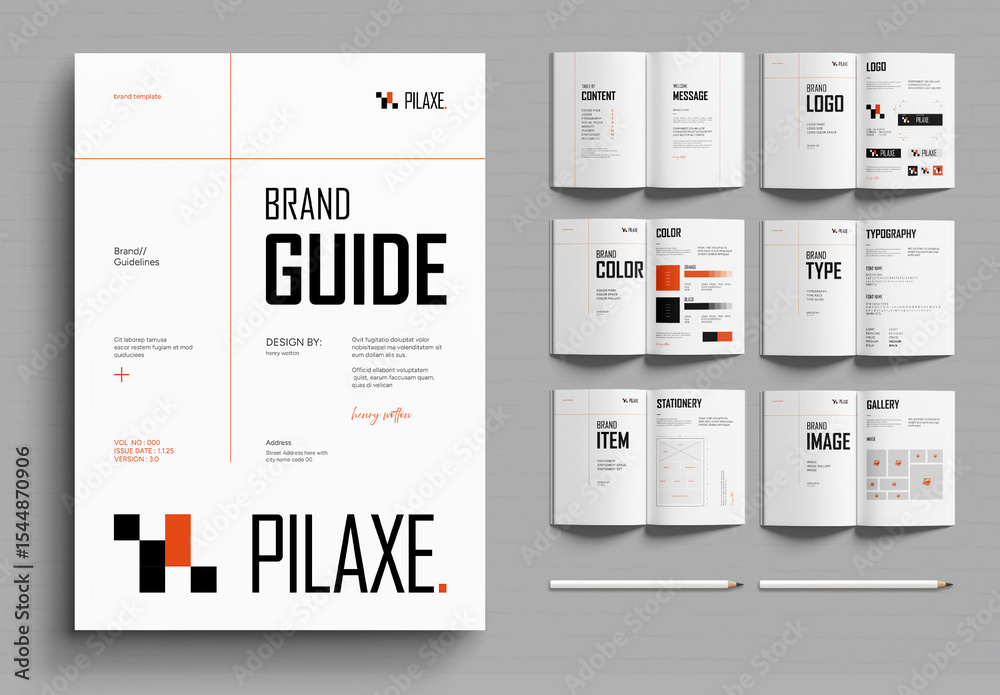 Brand Guidelines Template Modern and Clean Corporate Identity Style ...