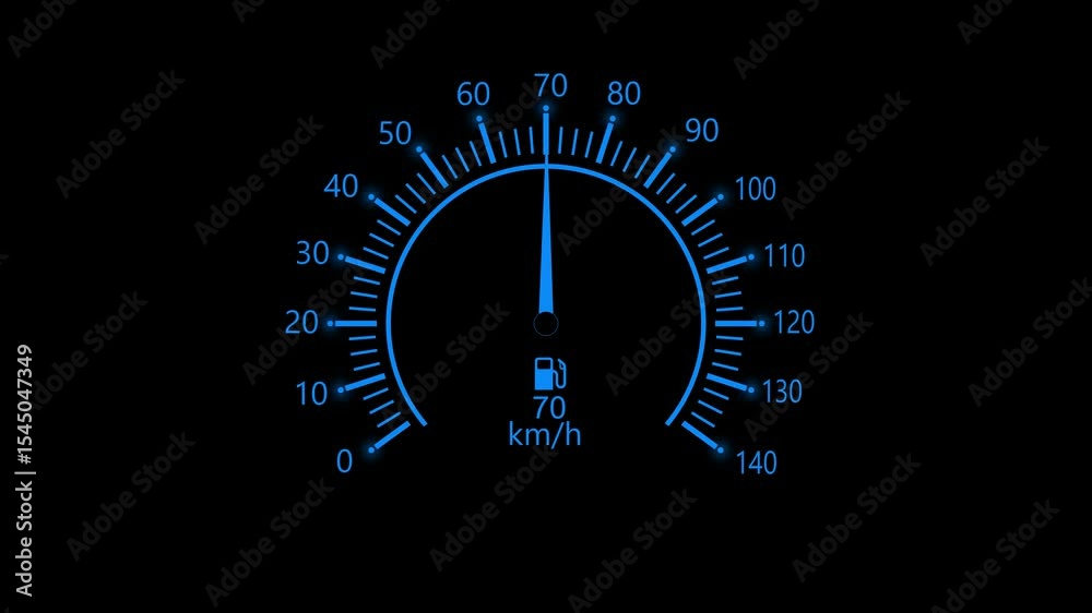 Car Speedometer with Fuel Gauge, High-Resolution Speedometer Animation ...
