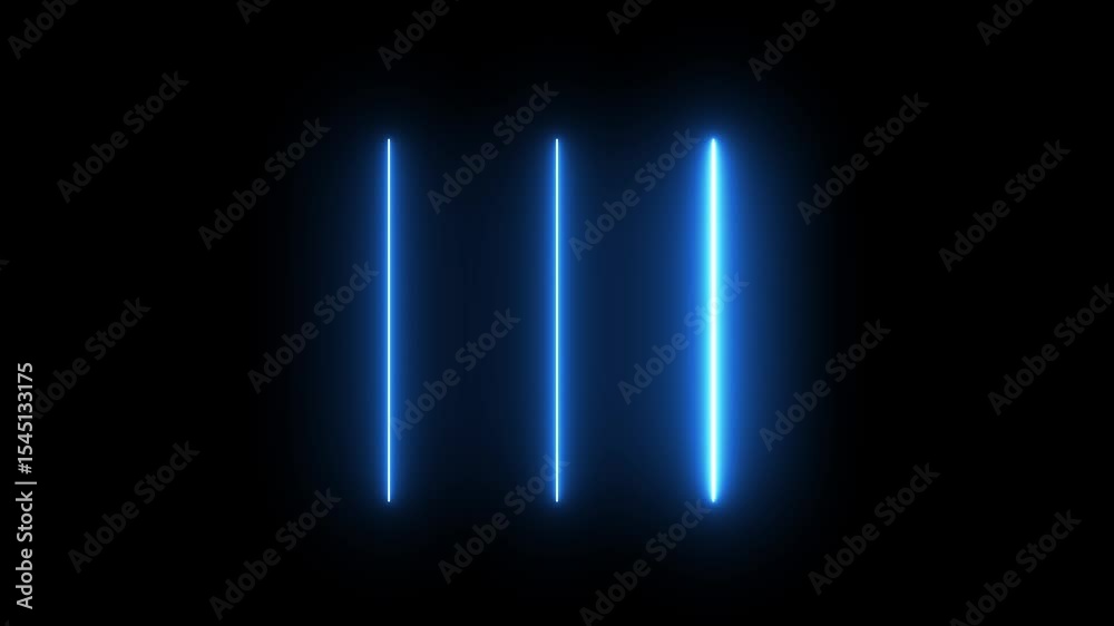 Neon glowing line blinking animation. Colorful of neon line blaze ...