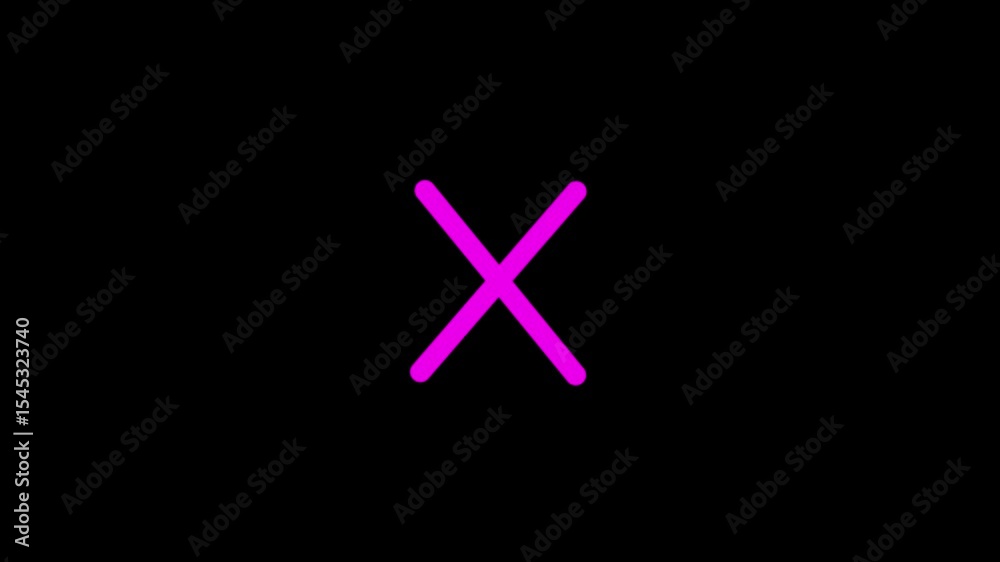 red cross mark animation white background, Wrong icon 4k Motion graphic ...