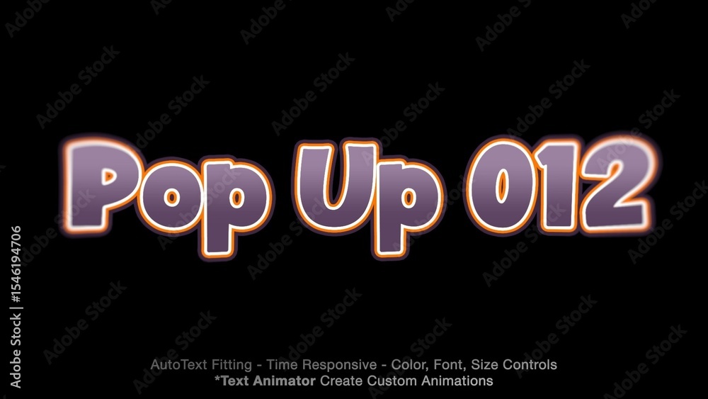 Pop Up Text Overlay (12) Editable Color, Font & Animation | Easy Animator Controls to Create ...