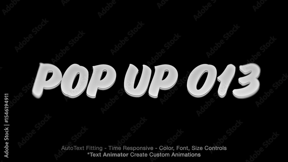Pop Up Text Overlay (13) Editable Color, Font & Animation | Easy ...
