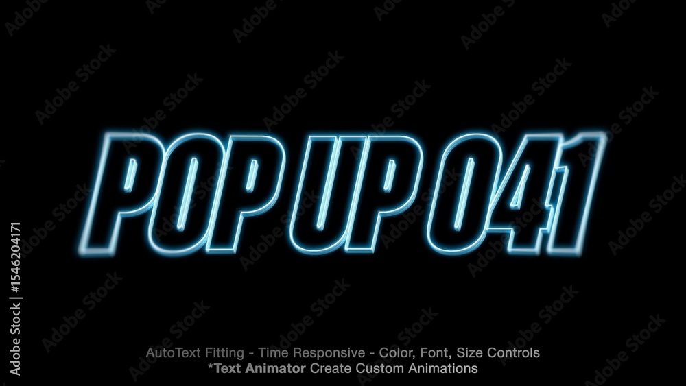 Pop Up Text Overlay (41) Editable Color, Font & Animation | Easy ...