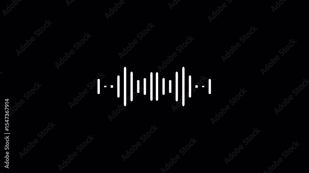 Audio sound waveform Animation, line audio wave visualization on a ...