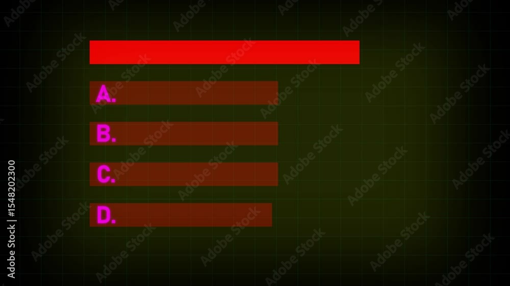 animated quiz challenge template, question template animation with ...