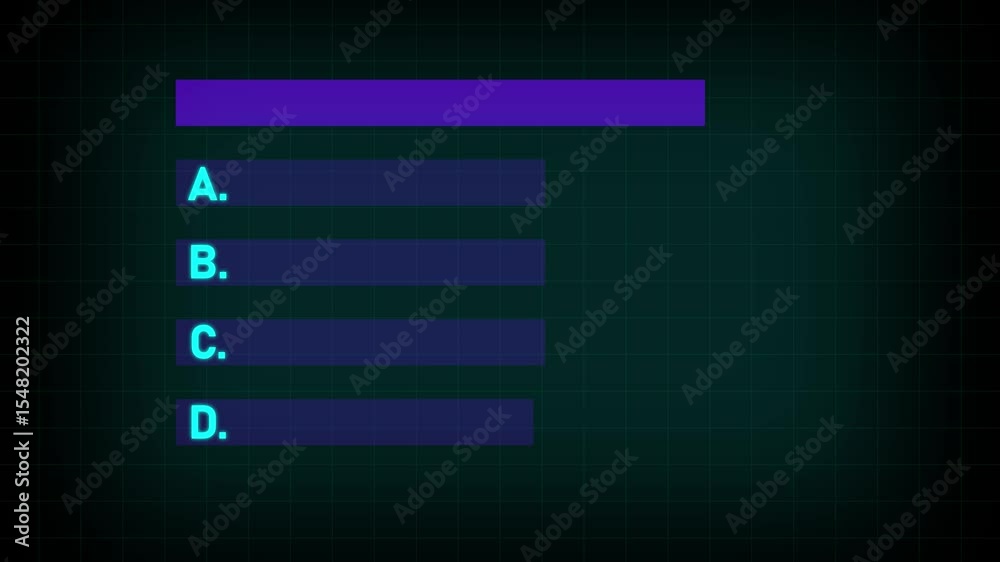 animated quiz challenge template, question template animation with ...