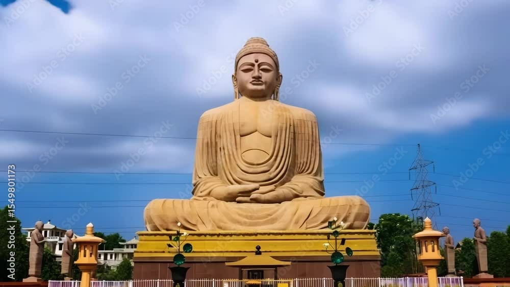 The Great Buddha Statue Near Mahabodhi Temple In Bodh Gaya, Bihar ...