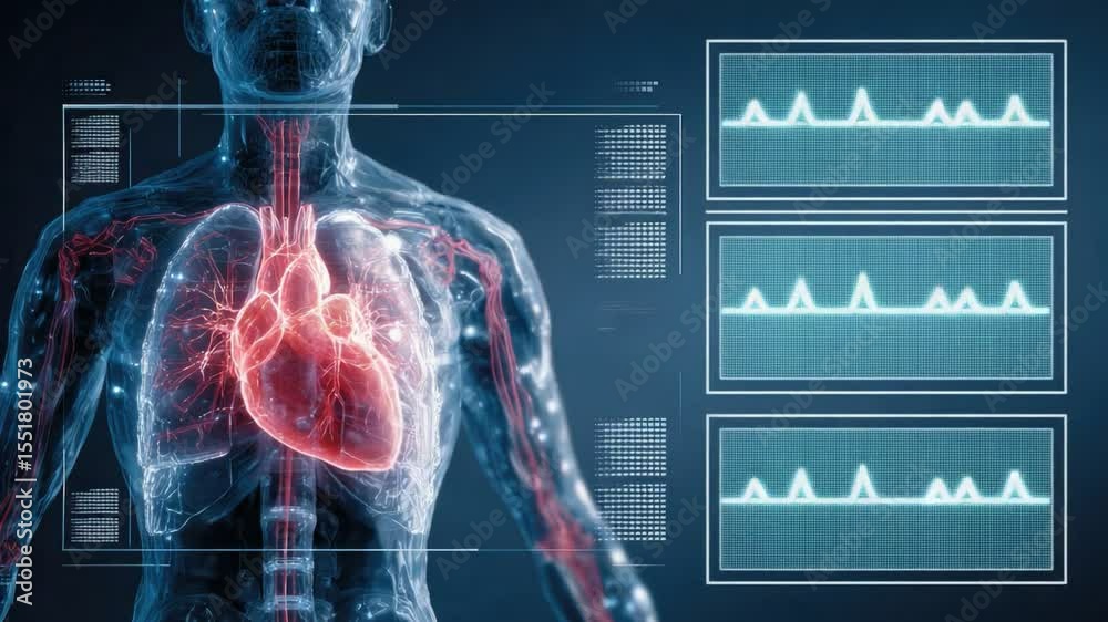 Anatomy of the Heart: Intricate and informative, this image showcases ...
