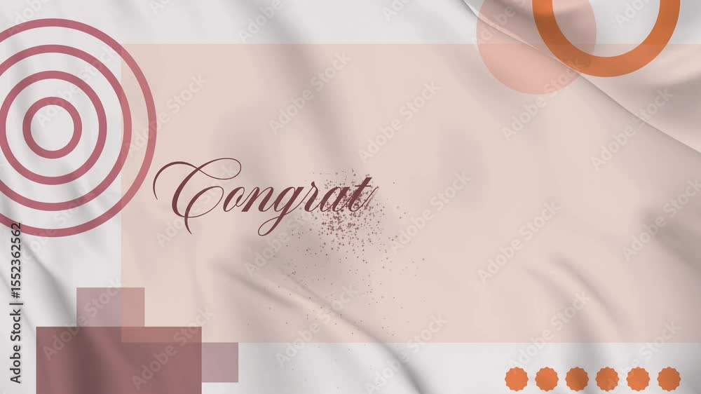 congratulation text animation . Template for background, banner, card ...